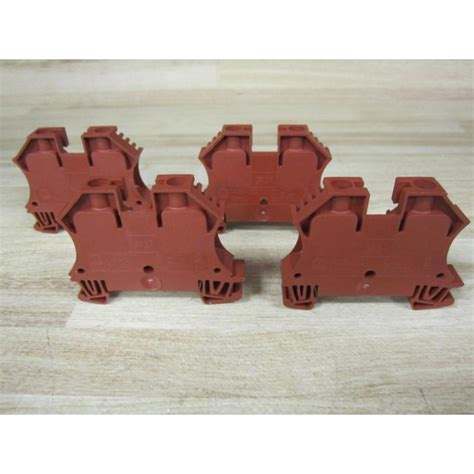 Allen Bradley 1492 J10 Terminal Block 1492j10 Red Pack Of 18 New No