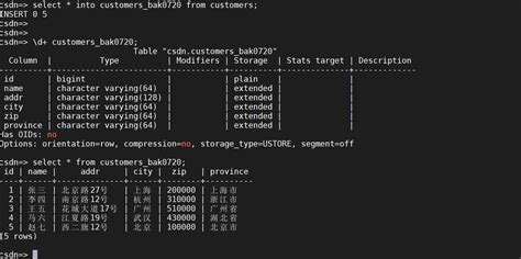 Gaussdb Select Into和insert Into的用法