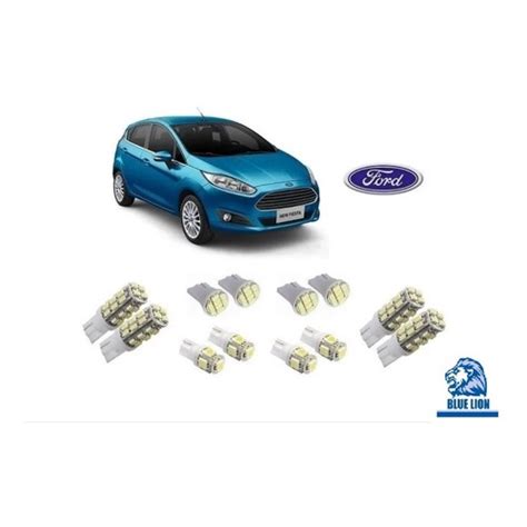 Kit Lâmpadas Led Pingo Teto Placa Re Novo Ford New Fiesta Shopee Brasil