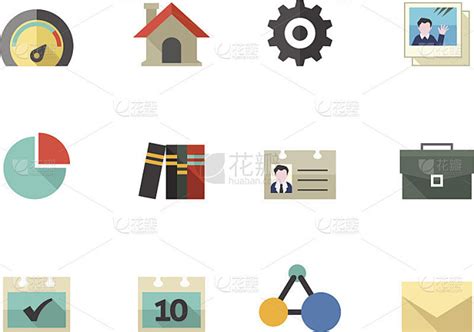平面颜色图标 Web应用程序