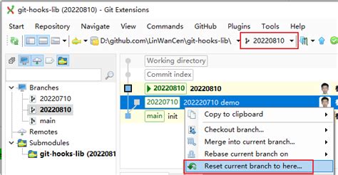 Note When Reset To Other Branch Commit Issue 10174 Gitextensions