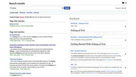 integrating yext search to mediawiki to improve our engineering