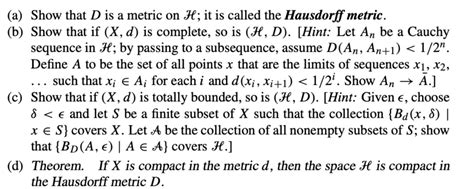 Solved 7 Let X D Be A Metric Space If A⊂x And ϵ 0 Let
