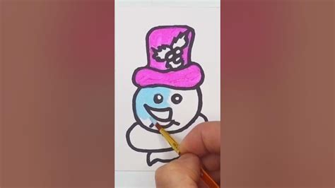 Як намалювати сніговика Shorts Youtube