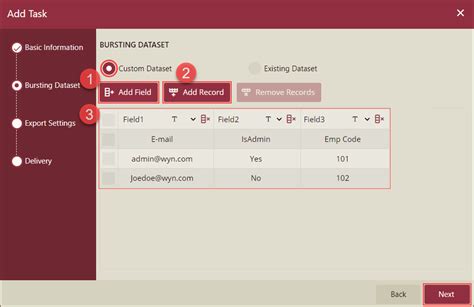report bursting wyn documentation