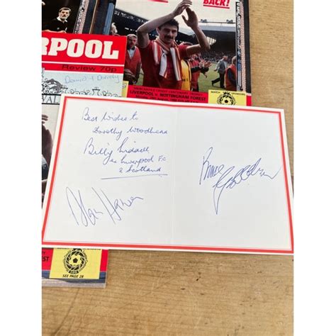 Two Bruce Grobbelaar Autographs Billy Liddell Signature And One Other