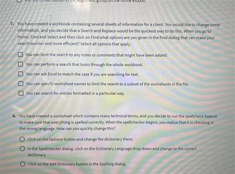 Solved 7 You Have Created A Workbook Containing Several Chegg Com