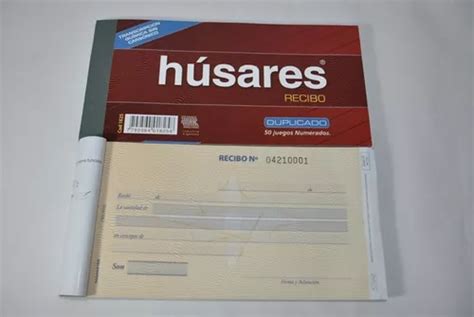 40 Talonario Recibi Husares 1825 Duplicad Químico X 50 Jueg Envío gratis