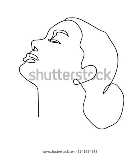 Woman Profile Long Hair Portrait Female Stock Vector Royalty Free