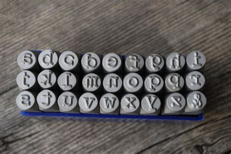 Single Letter Lowercase Typewriter Font 6mm Large Lowercase Steel
