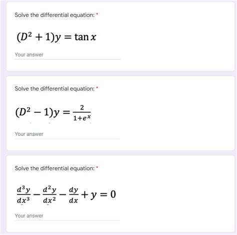 Solved Higher Order Differential Equations Choose The