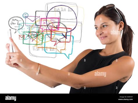 Girl Shares Her Photos Stock Photo Alamy