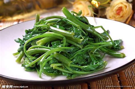 空心菜摄影图 传统美食 餐饮美食 摄影图库 昵图网