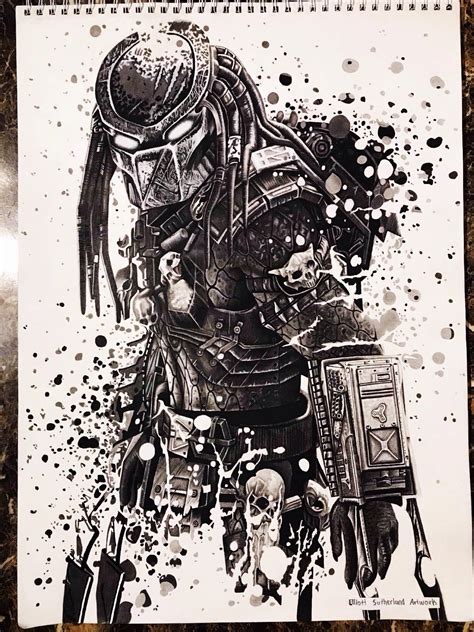 First Time Poster One Of My Latest Drawings Of Predator Im Really
