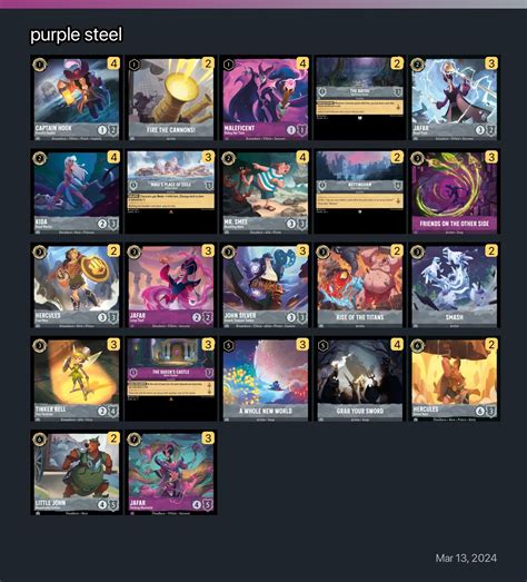 Purple Steel Lorcana Deck • Lorcanagg