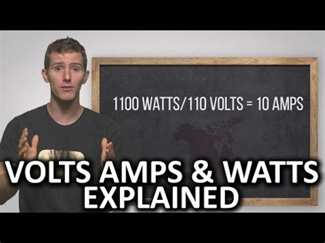 Volts Amps And Watts Explained YouTube