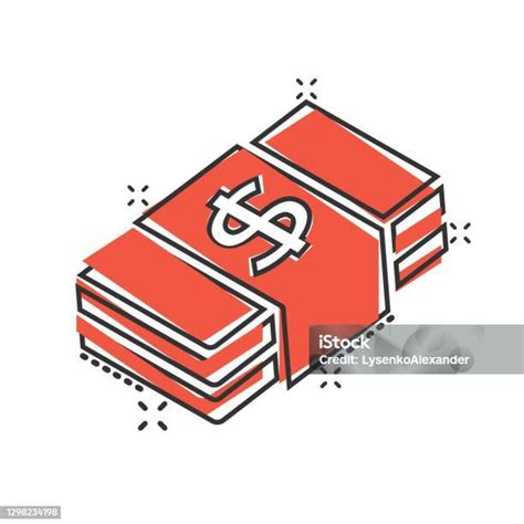 金錢堆疊圖示在漫畫風格在白色隔離背景上交換現金卡通向量圖美元紙幣飛濺效應商業理念向量圖形及更多互聯網圖片 互聯網 交換 付錢 Istock