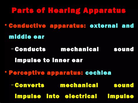 Physiology Of Hearing And Balance Ppt