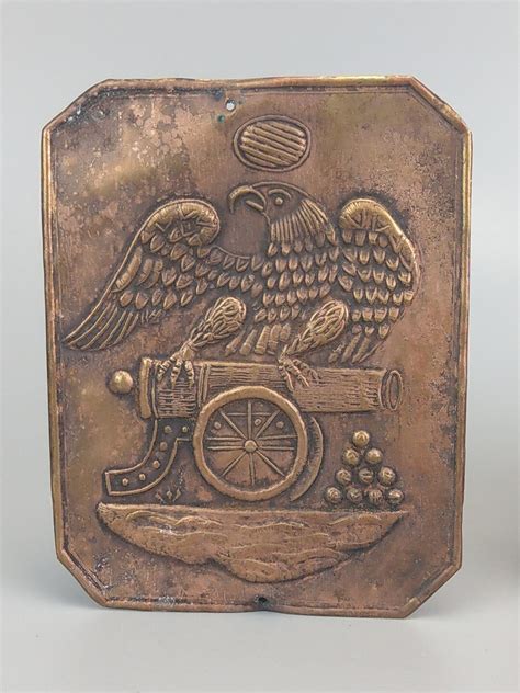 Military Artillery Shako Hat Plate American War Of 1812 Etsy