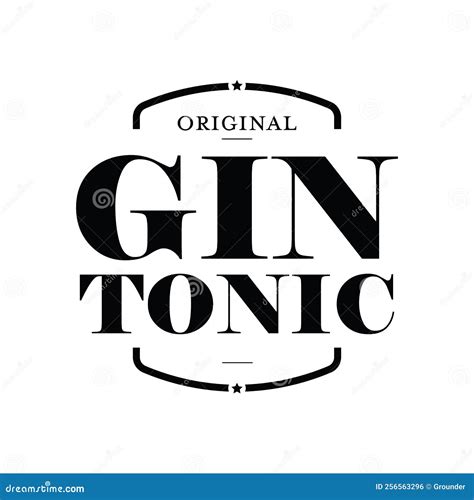 Cocktail Gin Tonic Vintage Sign Stock Vector Illustration Of Sketch