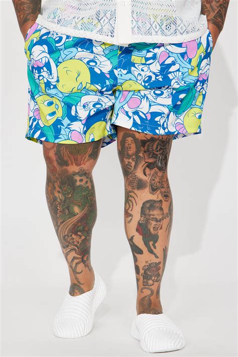 Looney Tunes Swim Trunks Multi Color Fashion Nova Mens Swim