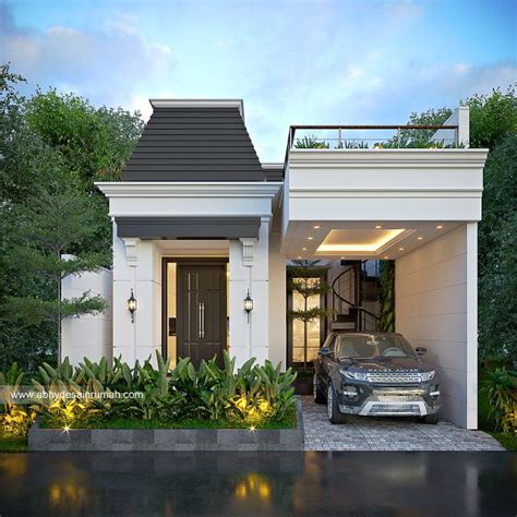 Desain Rumah Mediteran Lantai Lebar Meter Ibu Tri Di Balikpapan ADR