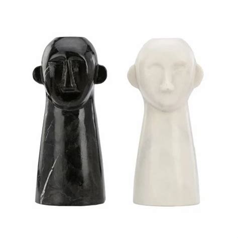 Black And White Marble Face Sculpture Indoor Size 9 Inch Height At Best Price In Agra