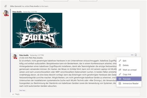 Ios 및 Android의 Microsoft Teams는 곧 인라인 채팅 번역을 지원합니다 Mspoweruser