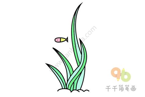 美丽的小草简笔画草