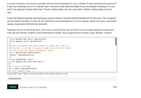 Plz Solve This Problem In Python From Pysparksql