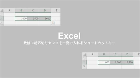 【excel】数値に桁区切りカンマを入れるショートカットキー Mame Office