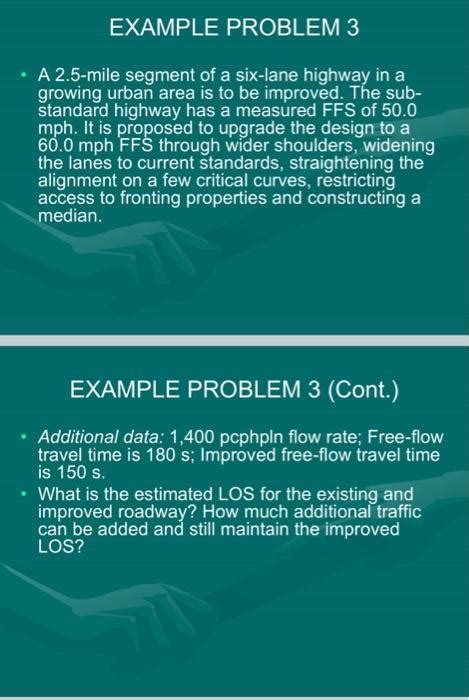 Solved Example Problem 3 A 25 Mile Segment Of A Six Lane