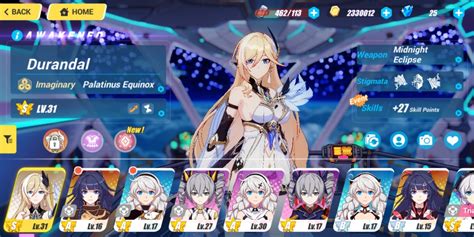 Honkai Impact Sea Lvl 35 ⭐ Palatinus Equinox Midnight Eclipse