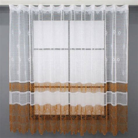 Тюль сітка висотою 1 5м Juli Колір білий з коричневим Код 368т Id 1735356075 ціна 119