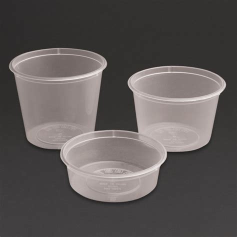 Fiesta Polypropylene Round Portion Pots 100ml Ct286 Next Day