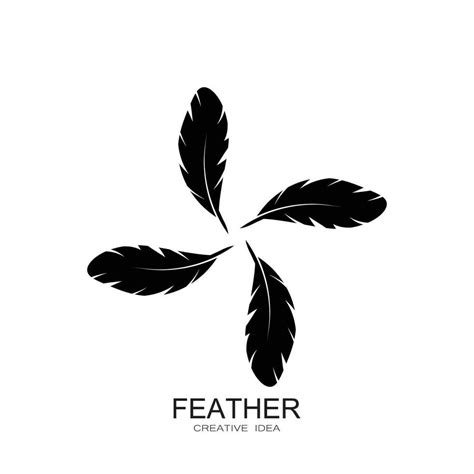 Feather Logo Vector Template 25875727 Vector Art At Vecteezy