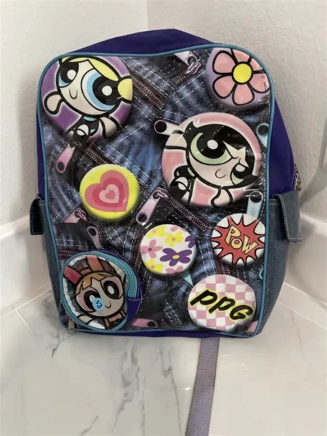 Vintage Power Puff Girls Blossom Plush Backpack Y2k 2000 Tag £3894