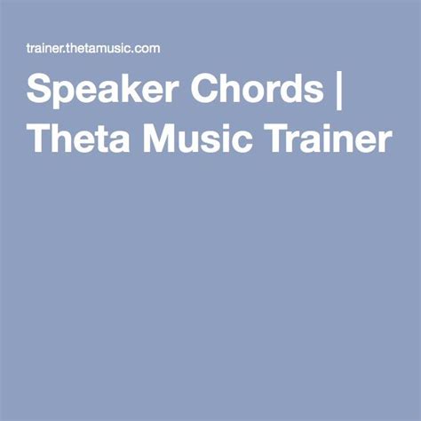 Speaker Chords Music Theory Music Speaker