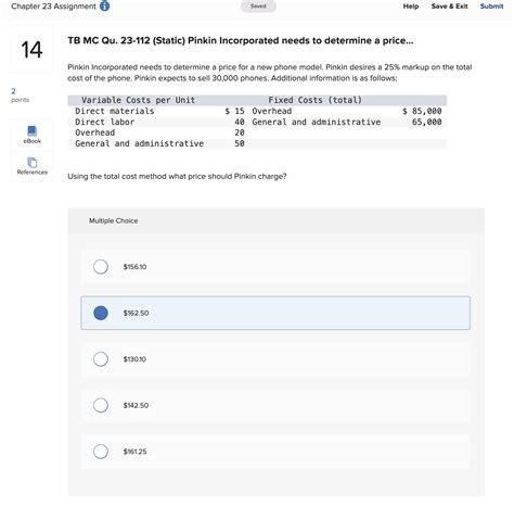 Solved TB MC Qu Static Pinkin Incorporated Needs Chegg Com