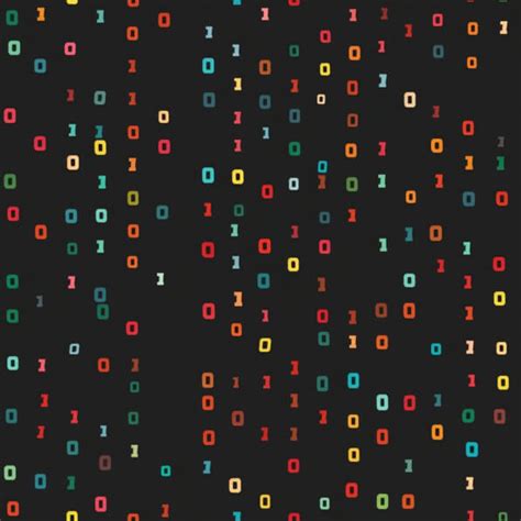 Descarga Números De Código Binario Coloridos En Fondo Negro Patrones En