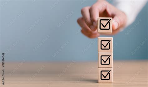 Checklist Concept Business Person Checklist Tick Answer Sign In