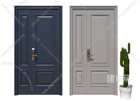 简欧入户门模型su模型下载 Id101599243 建e网su模型