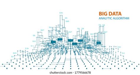 Abstract Analysis Grid Algorithm Data On Stock Vector Royalty Free