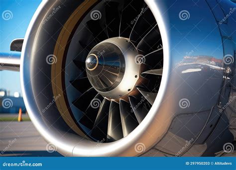 The Engine Inlet Of A Modern Private Jet Stock Image Image Of Engine