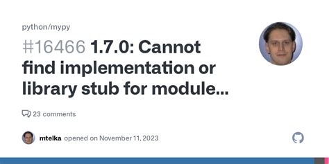 170 Cannot Find Implementation Or Library Stub For Module Named
