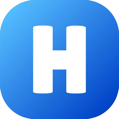 Letter H Generic Black Fill Icon