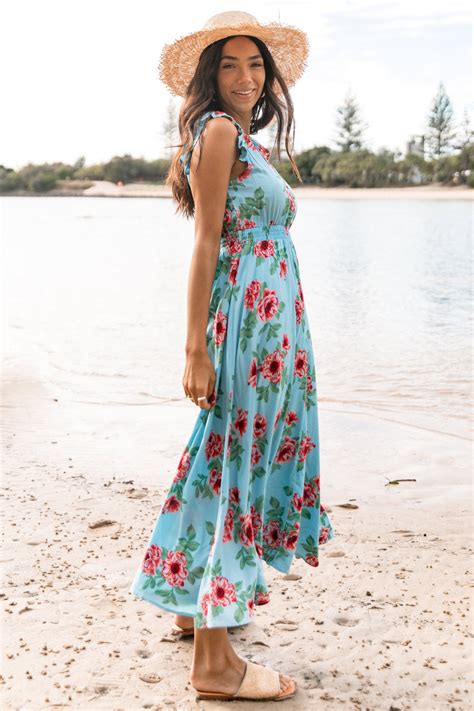 Blue Floral Summer Dress