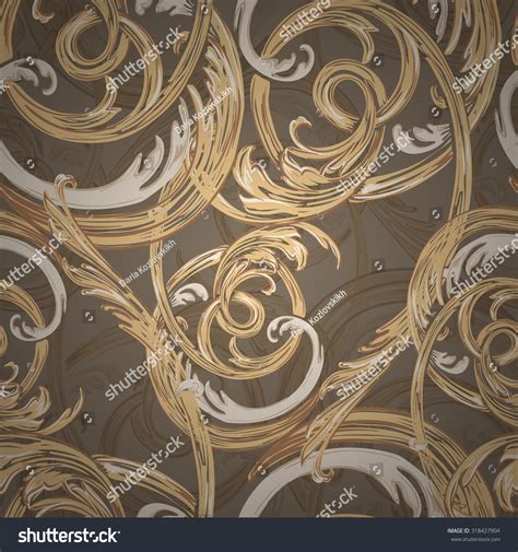 Decorative Seamless Pattern Barocco Style Stock Vector Royalty Free