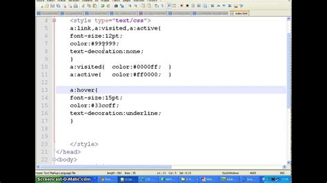 022 Css A Tagı A Linkvisitedactivehover Youtube