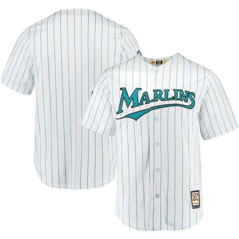 Miami Marlins Blank White Throwback Jersey All Stitched